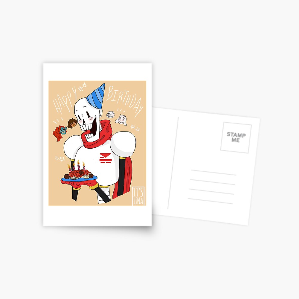 "Undertale Papyrus' Birthday " Greeting Card for Sale by ItsLatinaLina ...