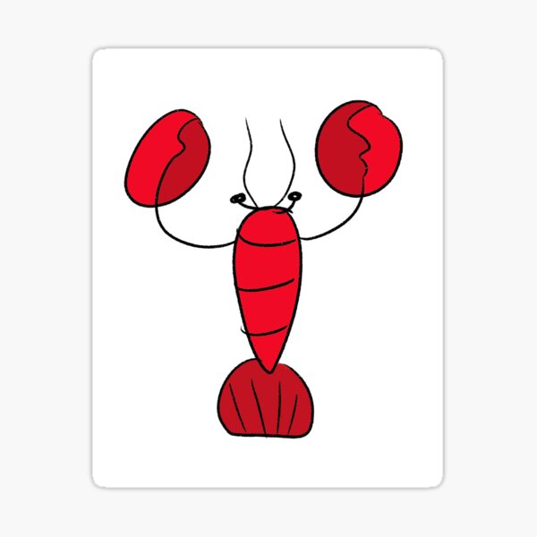 "Lobster" Sticker by LazyLines | Redbubble