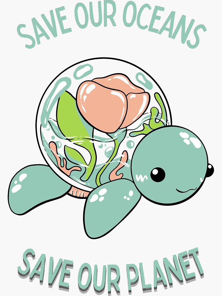 "Save Our Oceans" Sticker by Casamizo27 | Redbubble