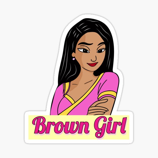 "Desi Lady Sticker | Brown Girl Sticker" Sticker by AD-Designs2 | Redbubble