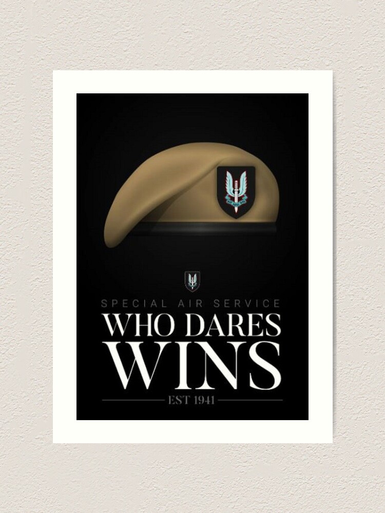 "SAS Who Dares Wins " Art Print for Sale by Galahad222 | Redbubble