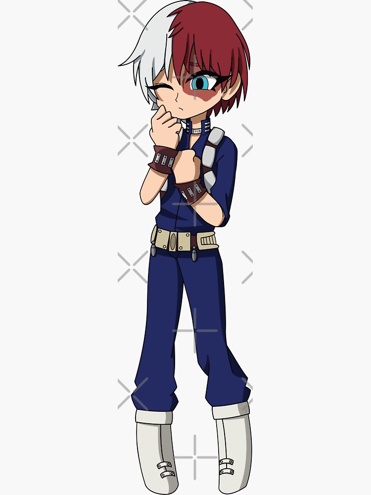 "Chibi Todoroki" Sticker by AppleAnne | Redbubble