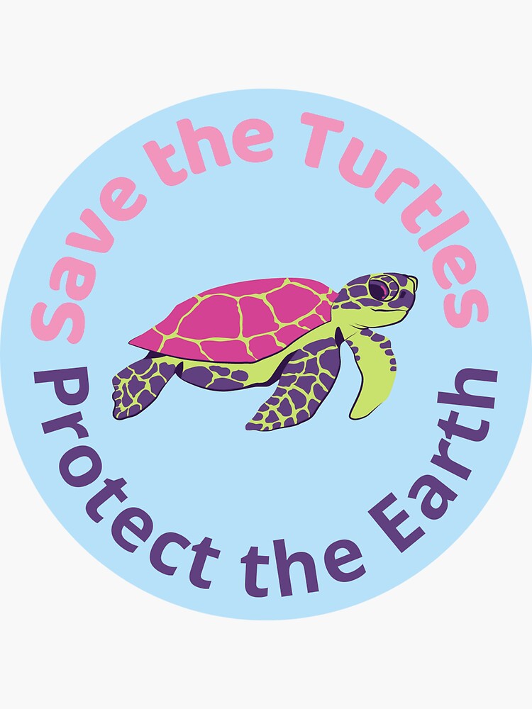 "Save the Turtles" Sticker by cjbstickers | Redbubble