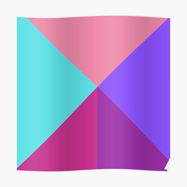 "Geometric Shape Triangles In Different Colors" Poster for Sale by ...