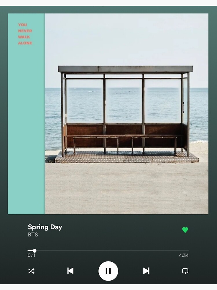 "BTS spring day" Sticker for Sale by RiannaTheArtist | Redbubble