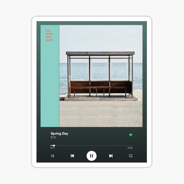 "BTS spring day" Sticker for Sale by RiannaTheArtist | Redbubble