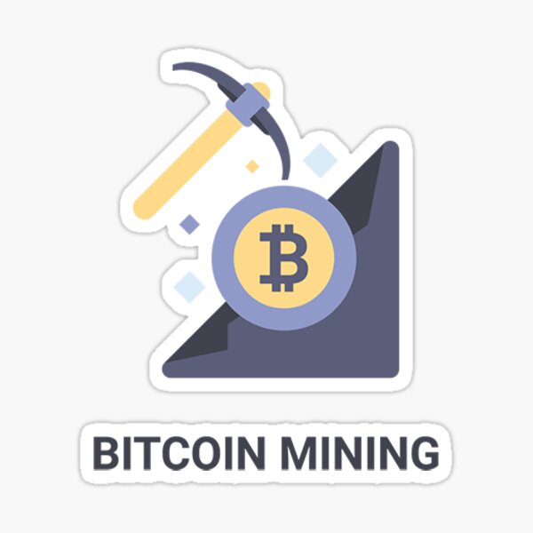 "Bitcoin mining" Sticker for Sale by The-Metaverse | Redbubble