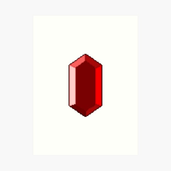 "retro pixel art ruby gem" Art Print for Sale by studiodenny | Redbubble