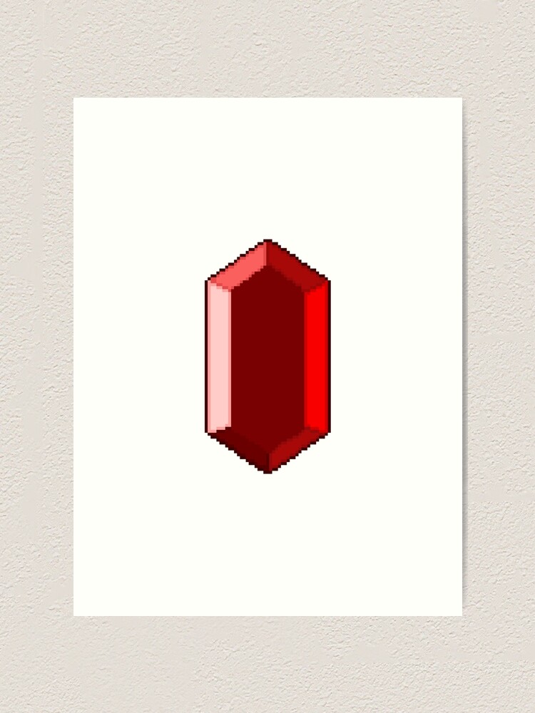 "retro pixel art ruby gem" Art Print for Sale by studiodenny | Redbubble