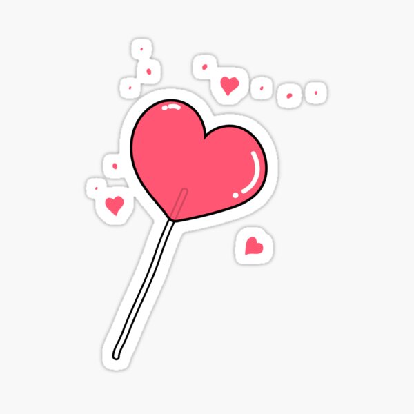 "Heart Lolly" Sticker by aazzeddine | Redbubble
