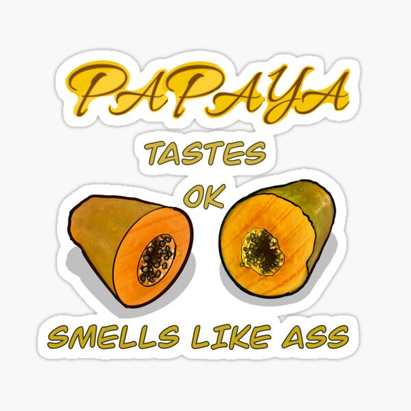 "Papaya" Sticker for Sale by KabronX | Redbubble