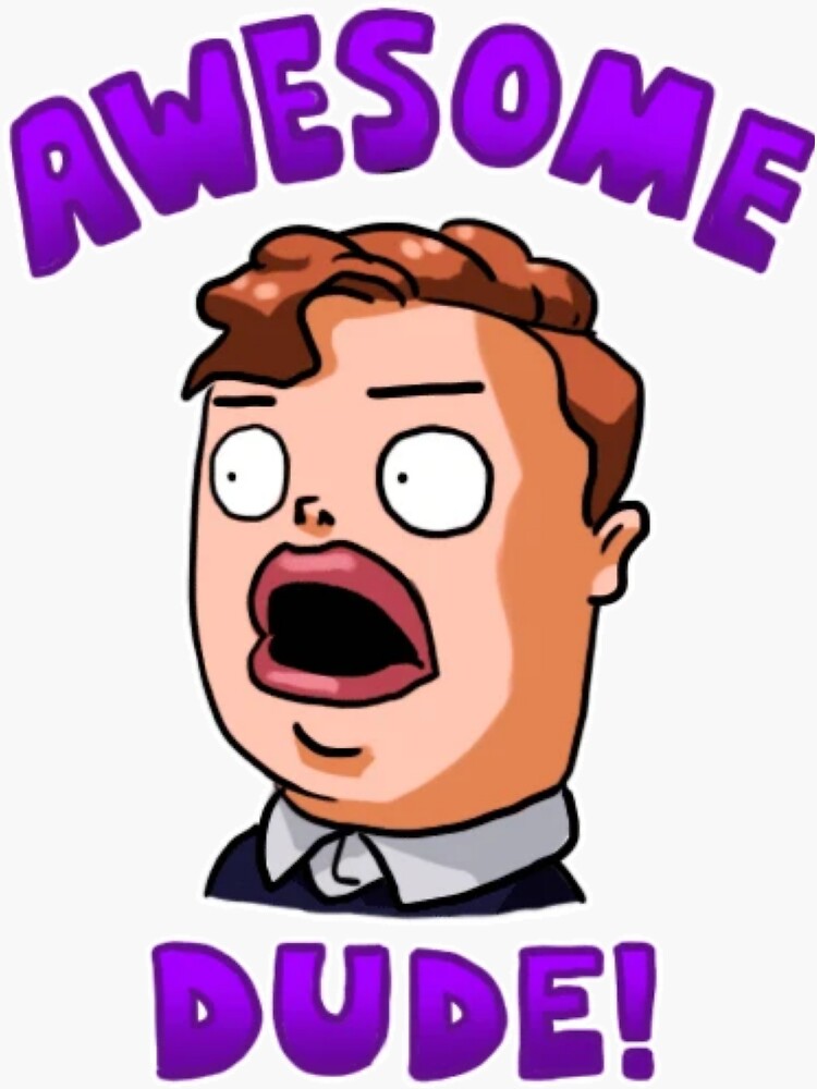 "Awesome dude , wow ,anime ,animation " Sticker by FRISH1PERSON | Redbubble