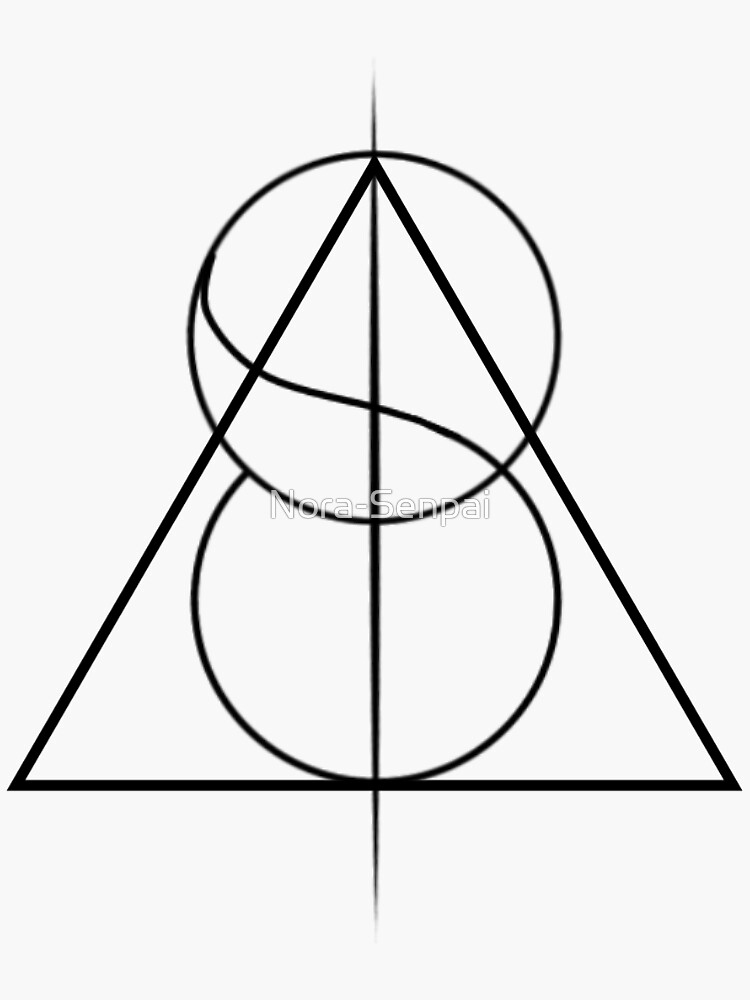 "Shifting Reality symbol Deathly Hallows edition" Sticker for Sale by ...