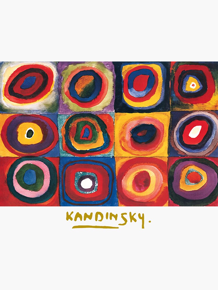 "Wassily Kandinsky - Color study squares" Sticker by Balan-Art | Redbubble