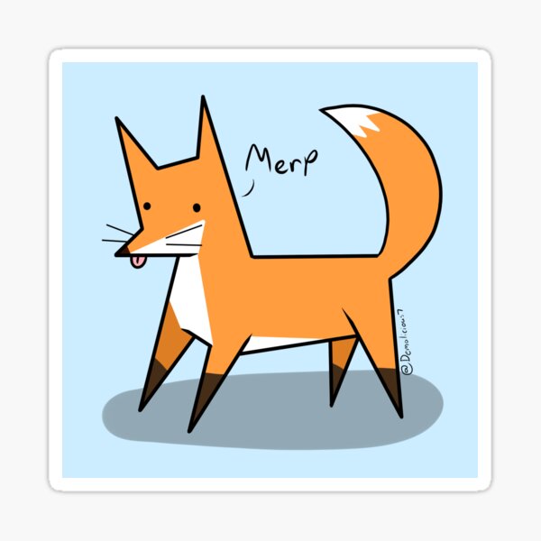 "Merp Fox" Sticker for Sale by Demolicious1995 | Redbubble