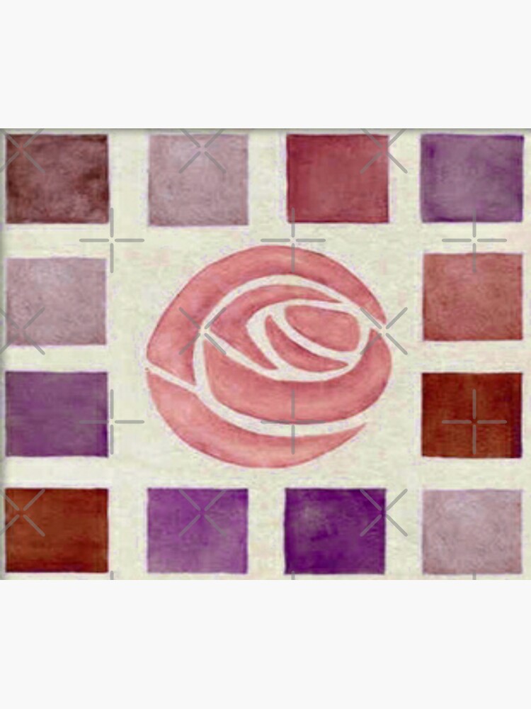 "Charles Rennie Mackintosh flower , Mackintosh rose " Sticker by Wirla ...