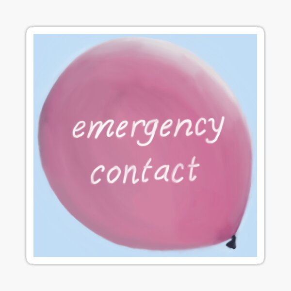 "Emergency Contact" Sticker by artformusicians | Redbubble