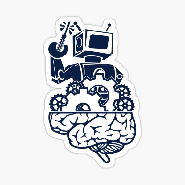 "TV Mind Control (Vintage Blue Design)" Sticker by BlackVector | Redbubble