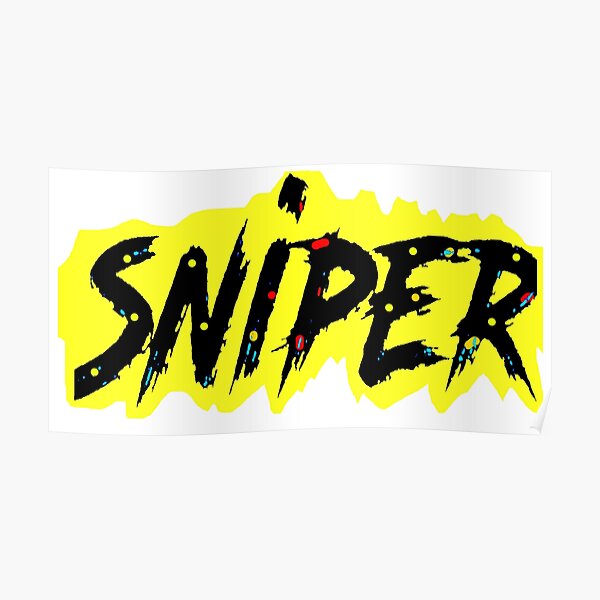 "Sniper Words with multi colors " Poster by AmPROclub | Redbubble