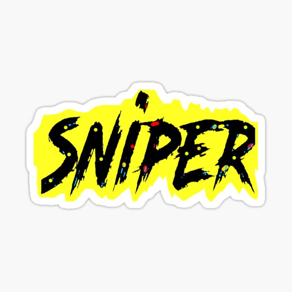 "Sniper Words with multi colors " Sticker by AmPROclub | Redbubble