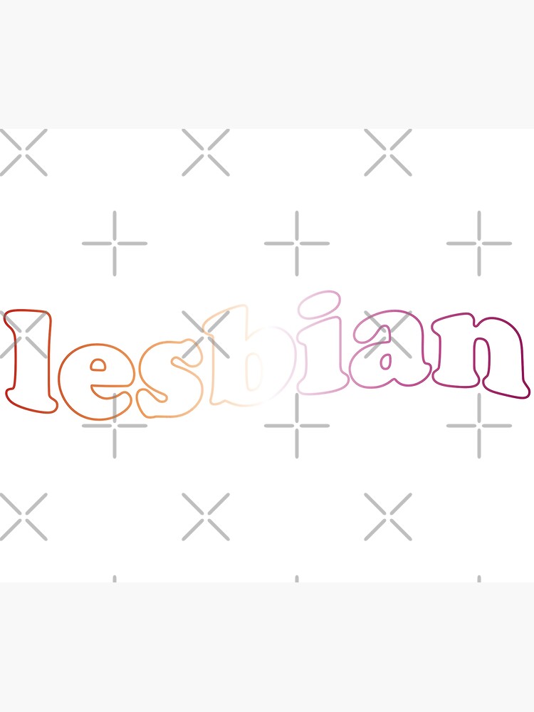 "Lesbian Pride Flag Text Outline" Poster for Sale by PrettyLugoThing ...