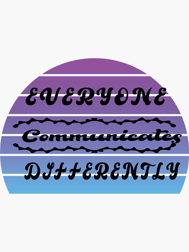"funny hat everyone communicates differently" Sticker by aissUNIQUEshop ...