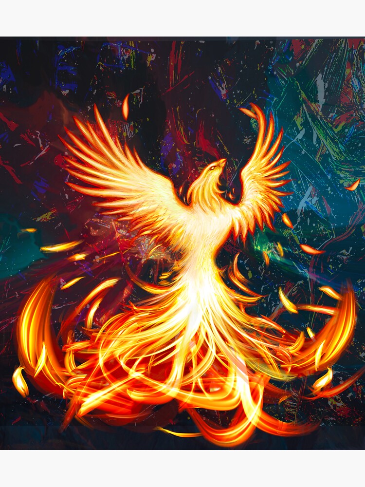 "Phoenix Rising" Sticker for Sale by ArtMagick | Redbubble