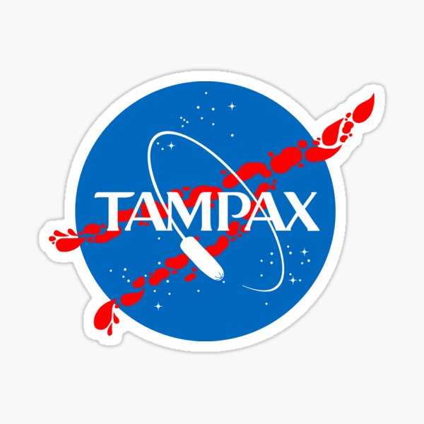 "Tampons in Space" Sticker by Zphal | Redbubble