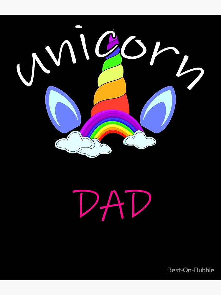 Lámina fotográfica «Unicorn Dad - Cuerno mágico con colores del arco ...