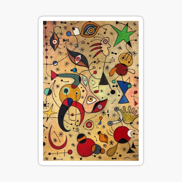 "joan miro" Sticker by Zarrix-rayan | Redbubble