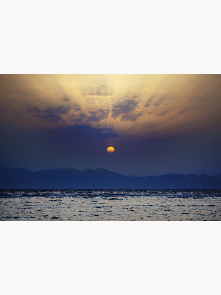 Saudi Sunrise Seascape’ - viewed from Dahab" Sticker by sleepingdogprod ...