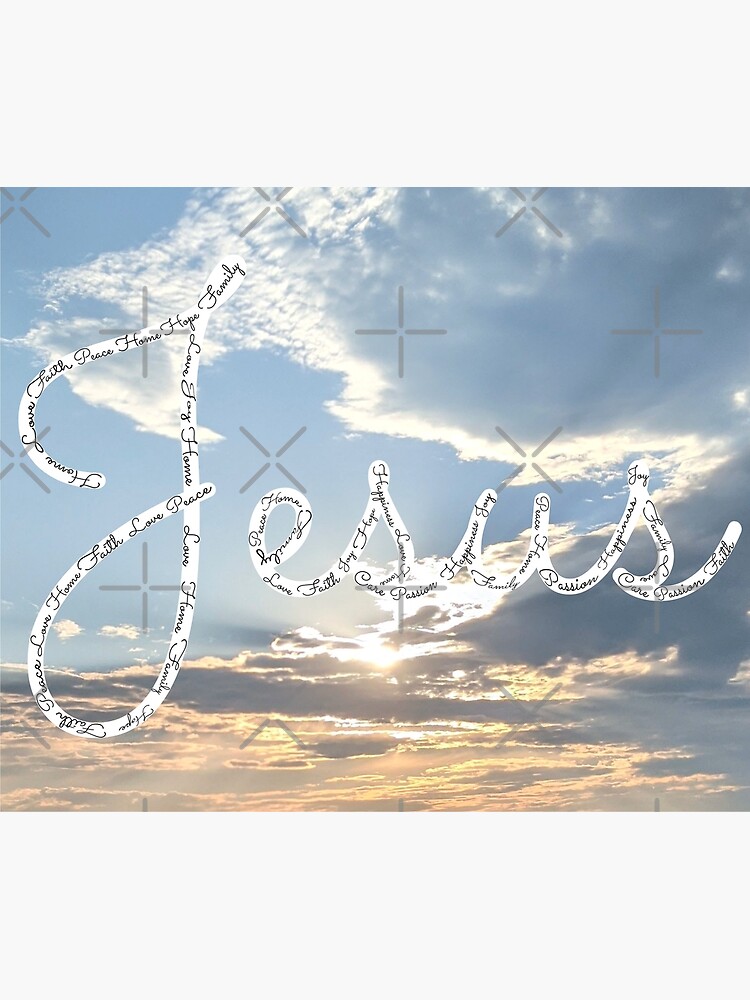 "Jesus words white bg" Poster by NellieLuDesigns | Redbubble