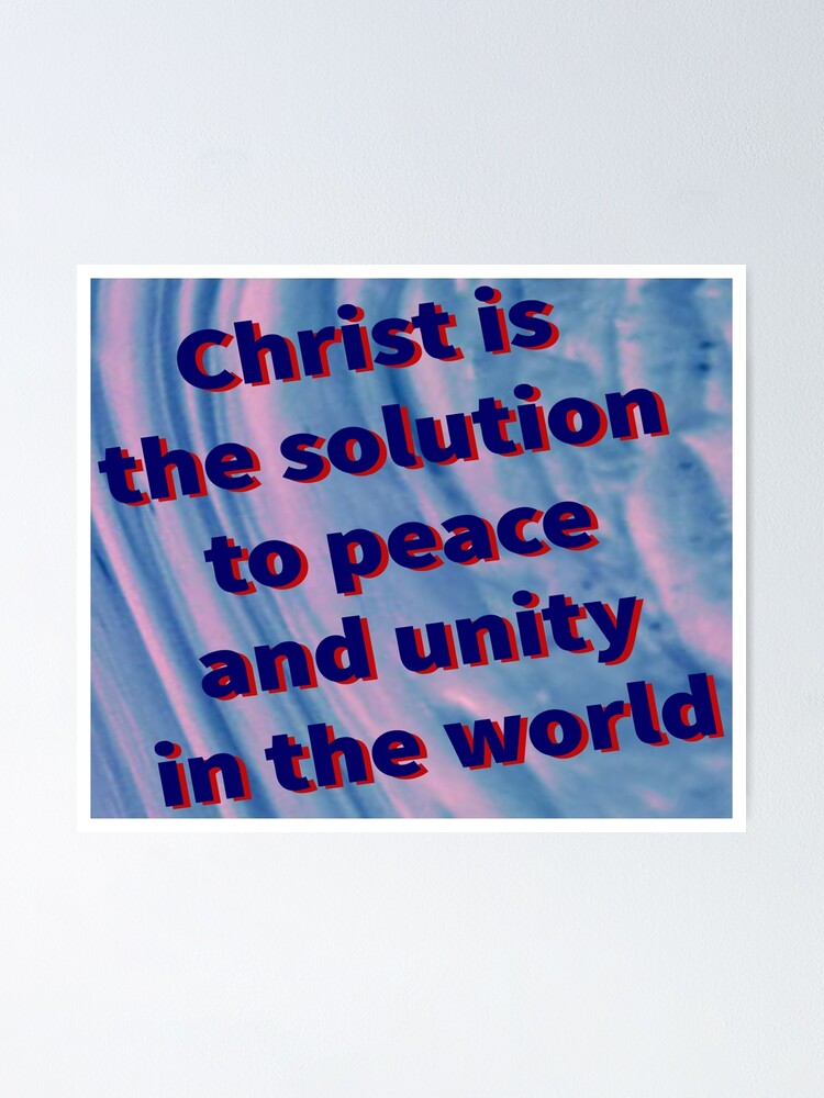 "Christ is the solution" Poster for Sale by Christian-Mall | Redbubble