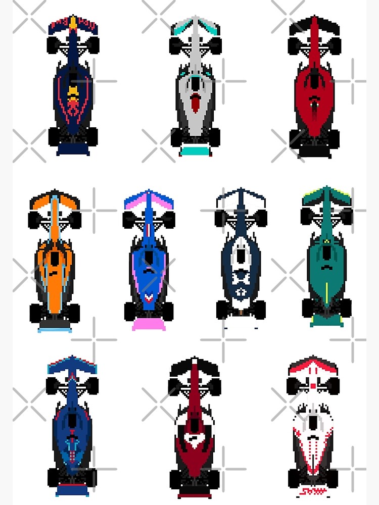 "Formula one All 2022 Pixel Art Car Liveries pattern" Poster for Sale ...