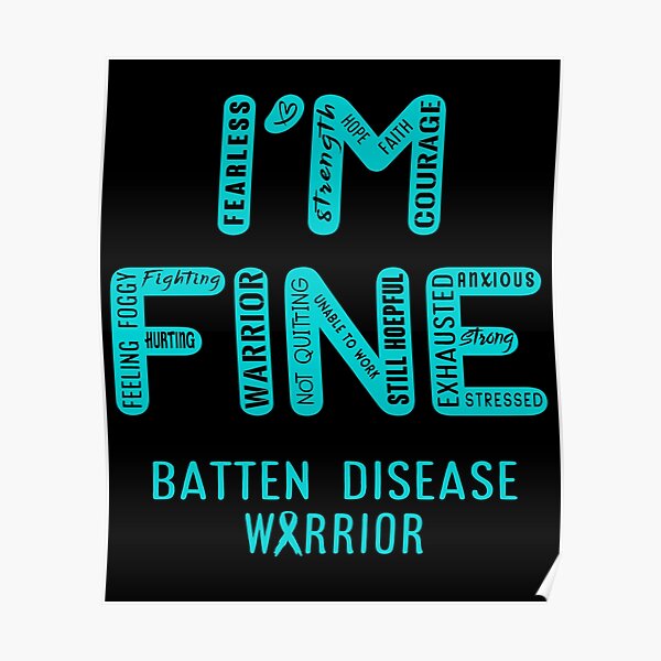 Póster «Guerrero de la enfermedad de Batten - Estoy bien, apoyo Regalos ...