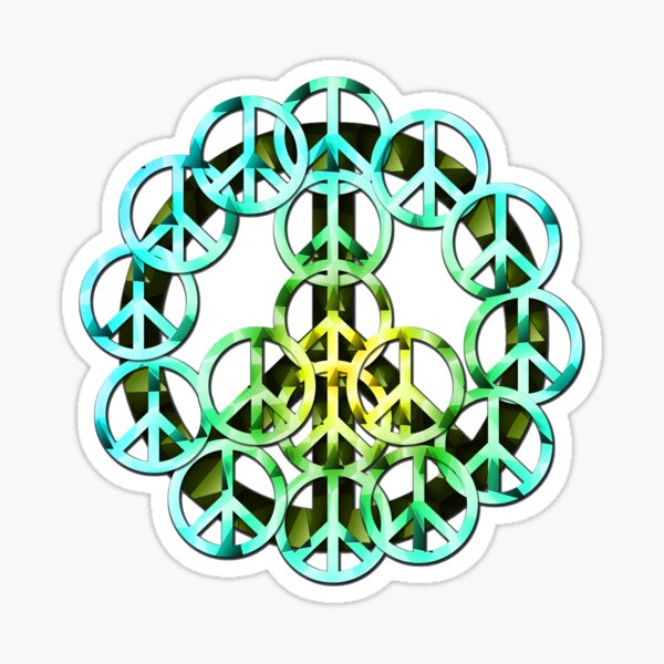 "Peace of Peace" Sticker for Sale by JoanNinjaHen | Redbubble