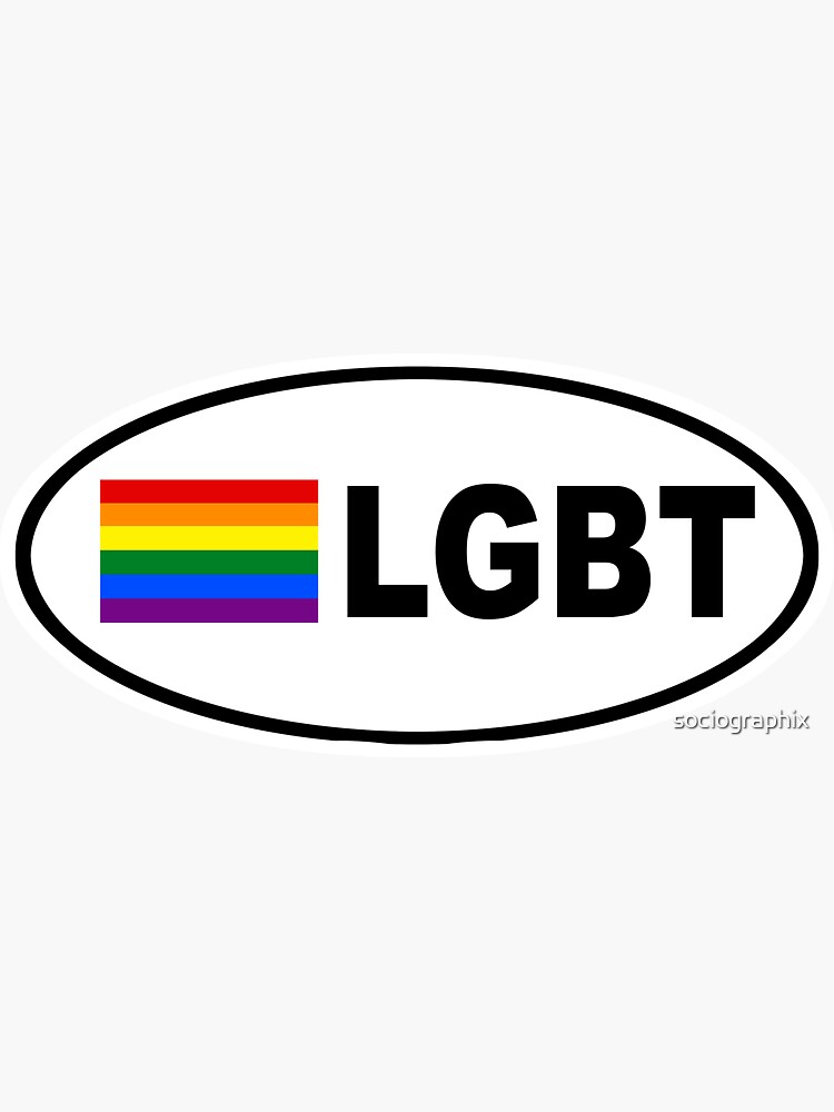 "LGBT BUMPER STICKER " Sticker by sociographix | Redbubble