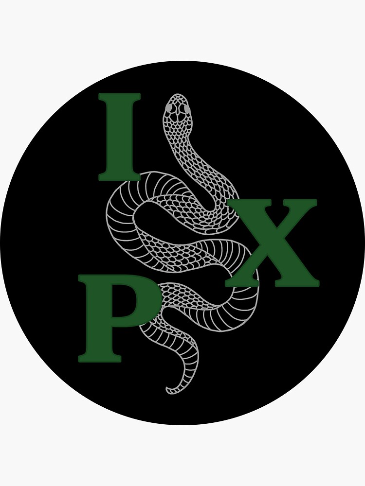 "Iota Chi Rho Snake" Sticker by CatObscura | Redbubble