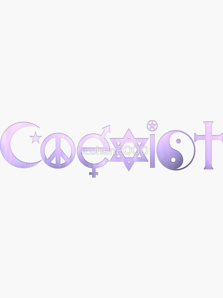 "Coexist" Sticker by hcohen2000 | Redbubble