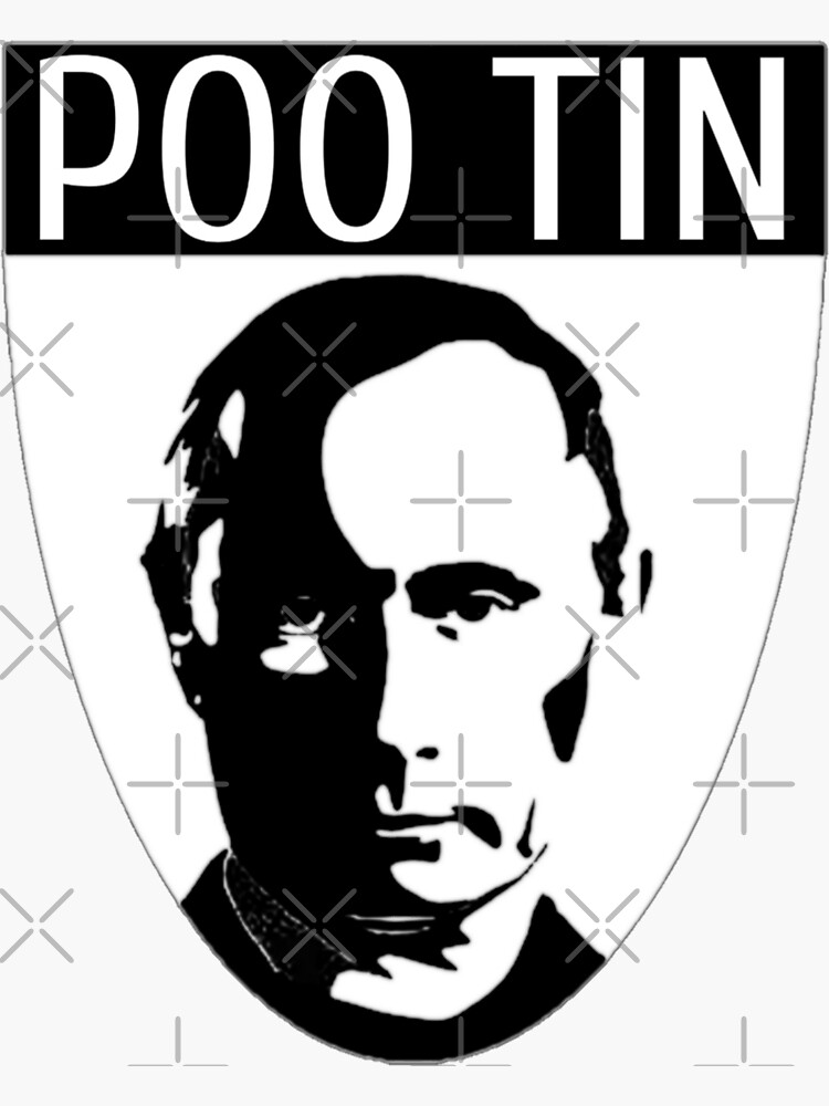 "Vladimir poo tin " Sticker for Sale by Teepuble | Redbubble