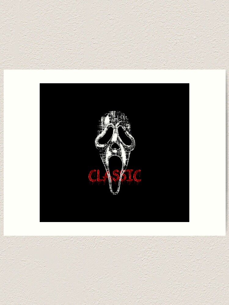 "classic ghost face" Art Print for Sale by EzzatAbuShanap | Redbubble