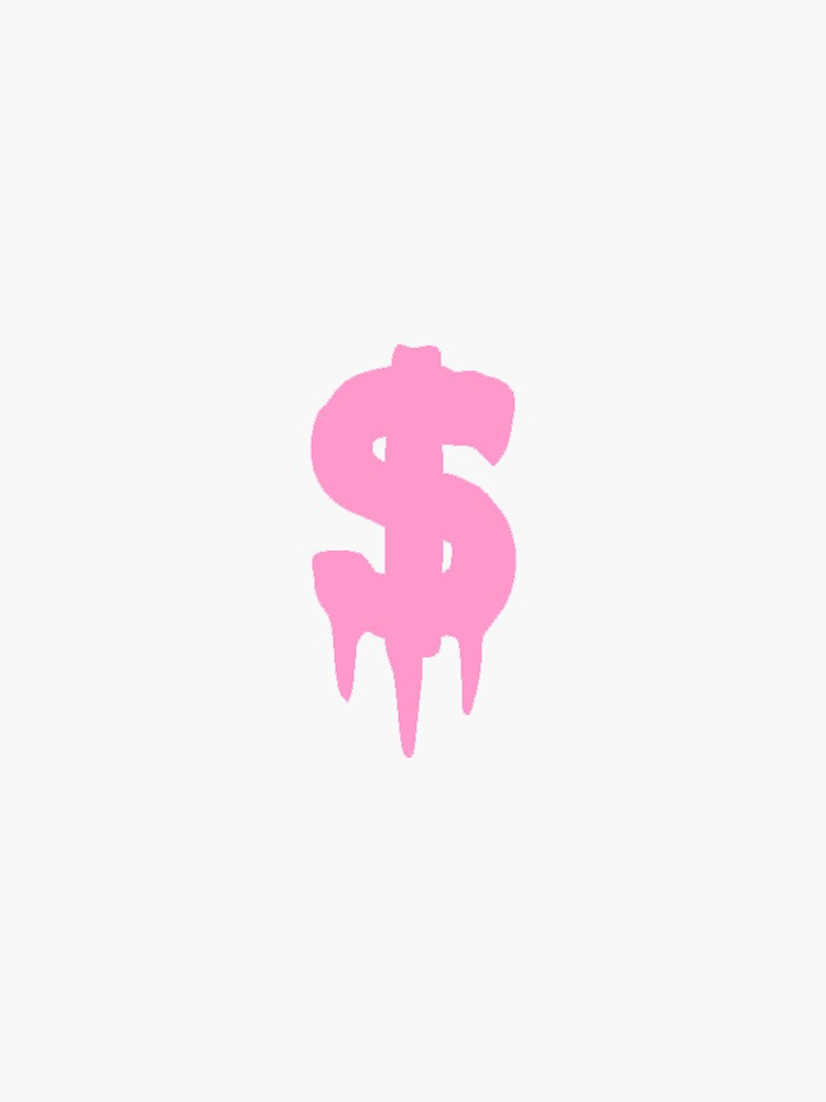 "Pink Money Sign" Sticker for Sale by anything4joji | Redbubble