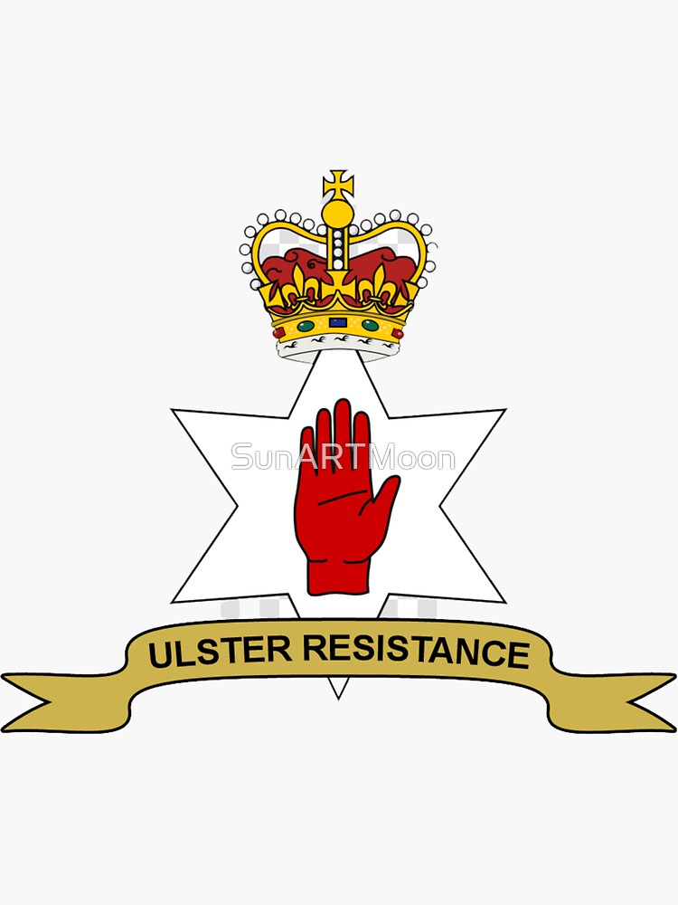 "Northern Ireland Red Hand Of Ulster" Sticker by SunARTMoon | Redbubble