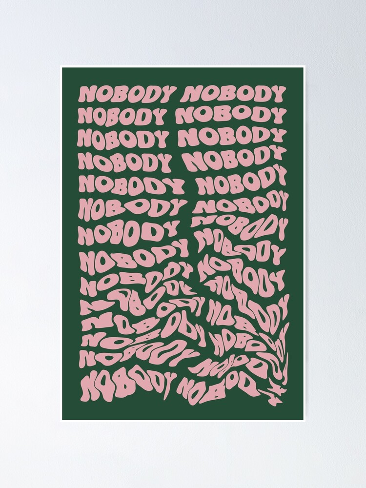 "Mitski Nobody Design Green / Pink" Poster for Sale by sophkf-designs ...