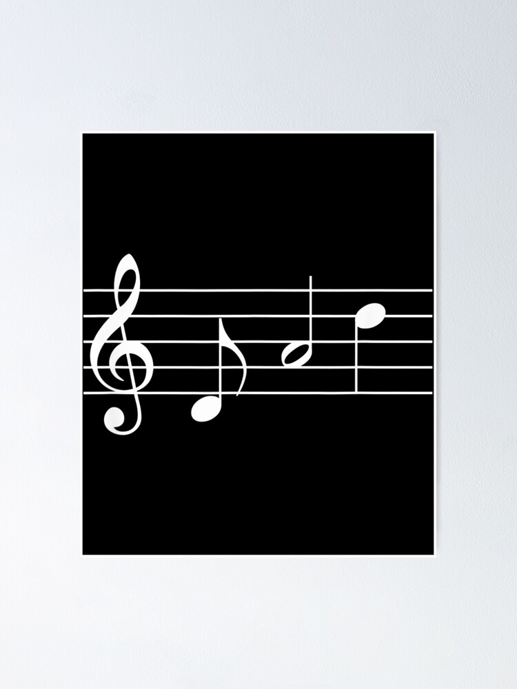 "Music Dad Tshirt text in treble clef musical notes" Poster for Sale by ...