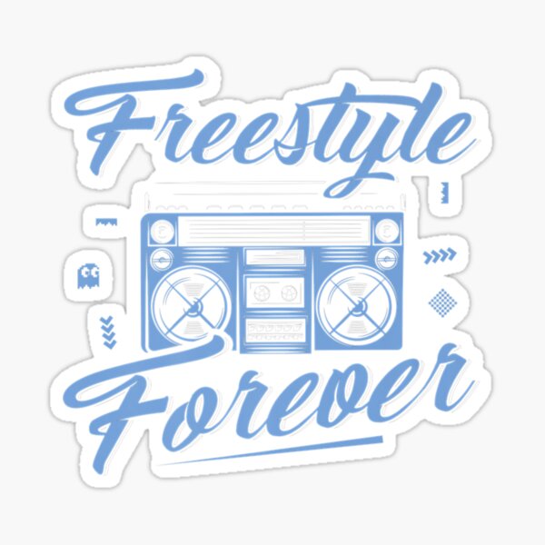 "Freestyle Forever Music Boom Box Radio Love Music Premium" Sticker by ...