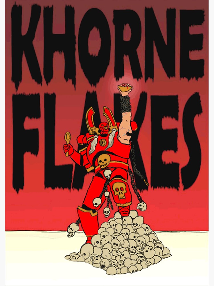 "Khorne Flakes Chaos" Sticker by clorecarla | Redbubble