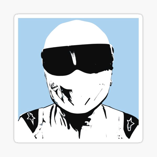 "The Stig poster " Sticker for Sale by svaiga | Redbubble