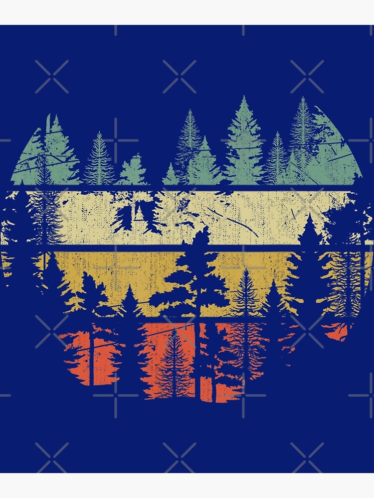 "Wildlife Trees Outdoors Nature Retro Forest" Poster for Sale by ...