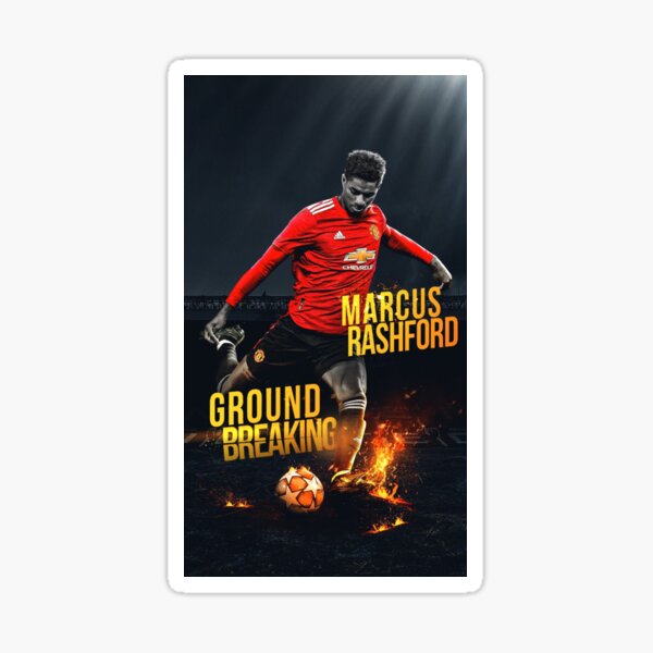 "Illustration Marcus Rashford Art" Sticker by IzzaFannan | Redbubble